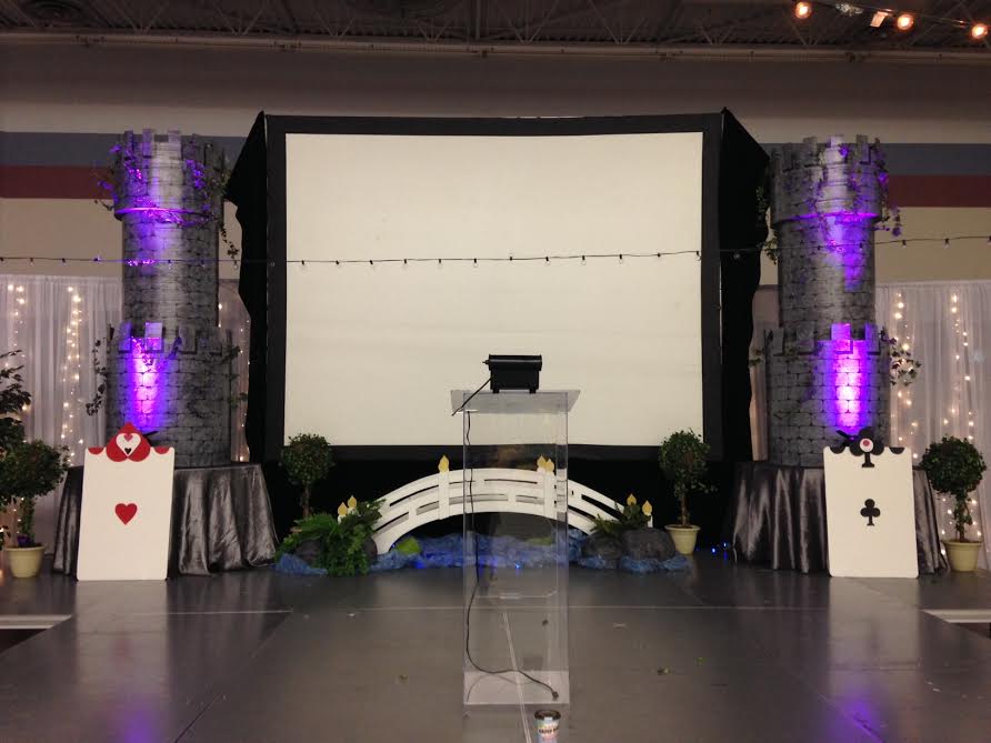 Fairytale Theme Castle Turrents Framing Screen on Stage - Creating A ...