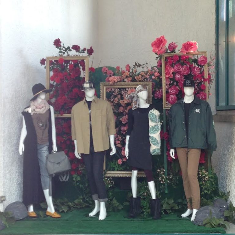 Spring Retail Display with Frames and Flowers - Creating A Scene Inc.