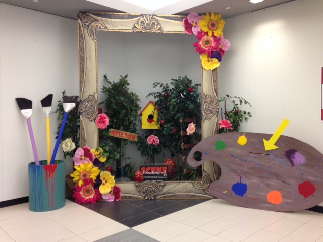 Art of Spring Display using Giant Ornate Frame, Giant Flowers and ...