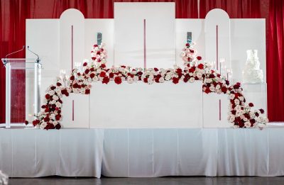 Red and White Backdrop Wall Panels - Creating A Scene Inc.